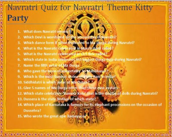ONE MINUTE KITTY PARTY GAMES FOR NAVRATRI