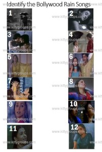 Monsoon Paper Party Game: Bollywood Rain Songs