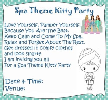 Spa Theme Kitty Party Games and Ideas: Ladies Kitty Party