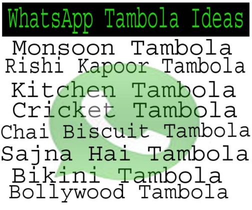 WhatsApp Tambola Ideas For Lockdown Online Kitty Parties