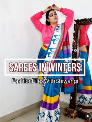 How to wear a saree in winter | Fashion Files With Shiwangi