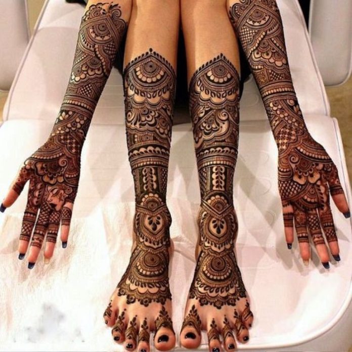 Latest Bridal Mehandi Designs 2021: Front and Back Hands